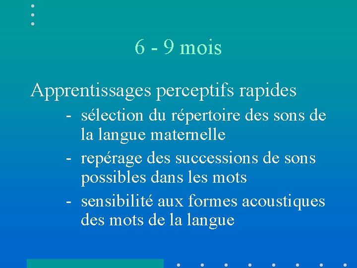 Le dveloppement du langage et ses troubles du