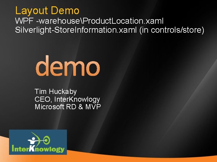 Declarative based UI programming WPF Silverlight Surface Tim Declarative based UI programming WPF Silverlight Surface Tim