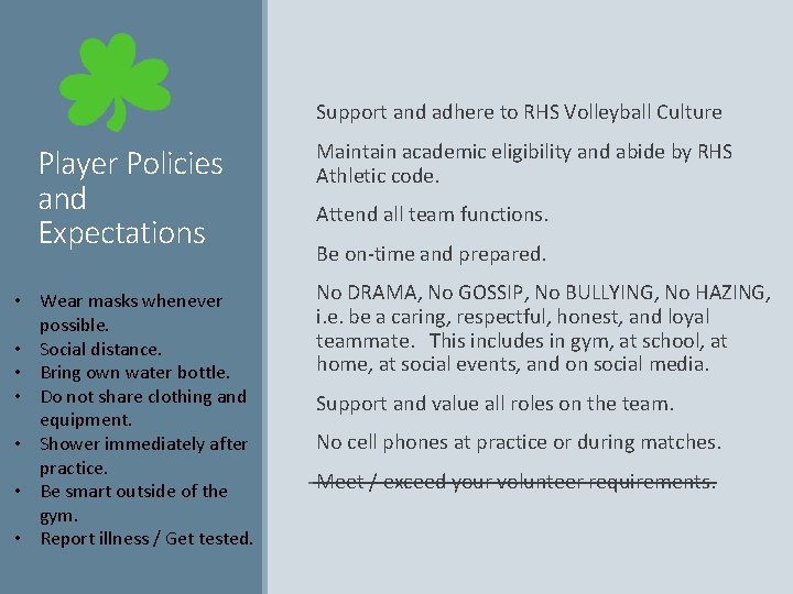 Rosemount Volleyball PARENT MEETING TOGETHER WELL RISE www