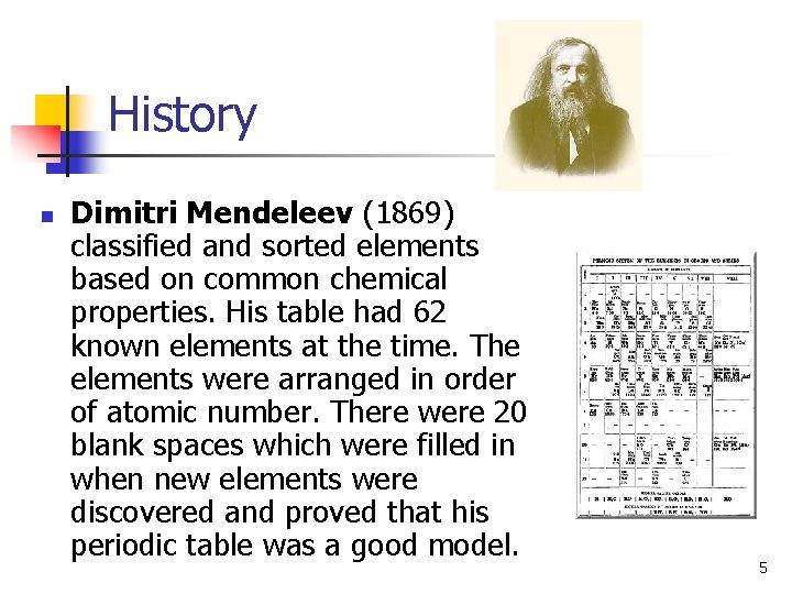 The Periodic Table The Atom Shack GPS Standards