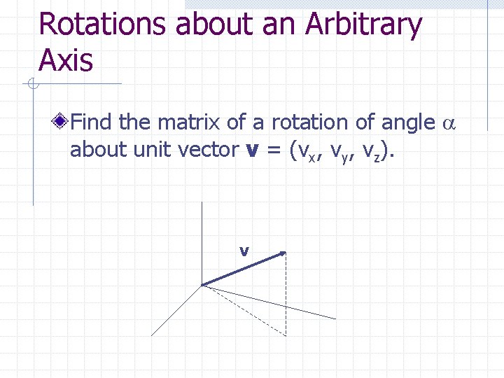Arbitrary Rotations In 3 D Lecture 18 Wed