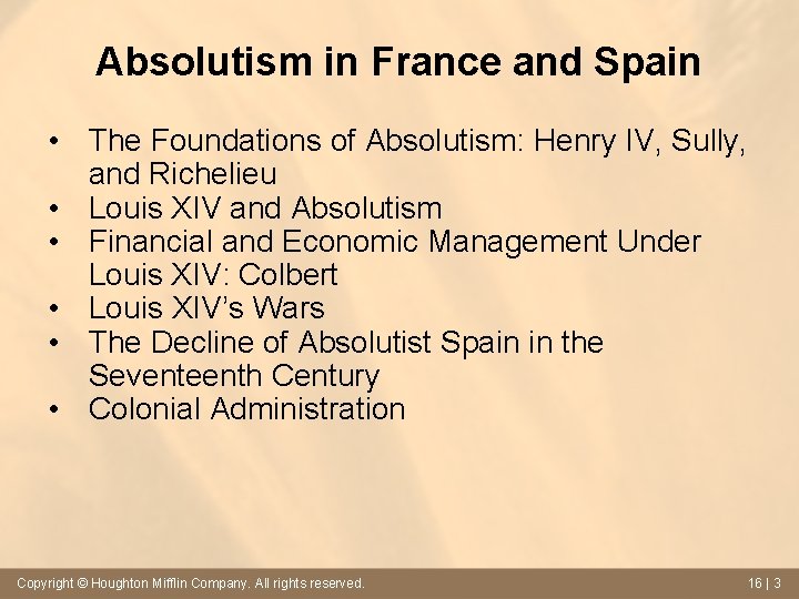 Chapter 16 Absolutism and Constitutionalism in Western Europe