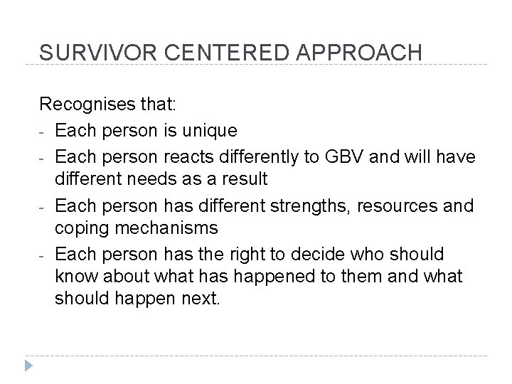 Genderbased Violence GBV prevention and response in humanitarian