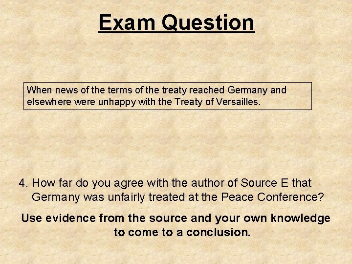 Treaty of Versailles 1919 The leaders of Britain