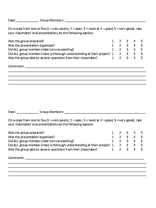 Grading Sheets and Rubrics Science Fair Project Name