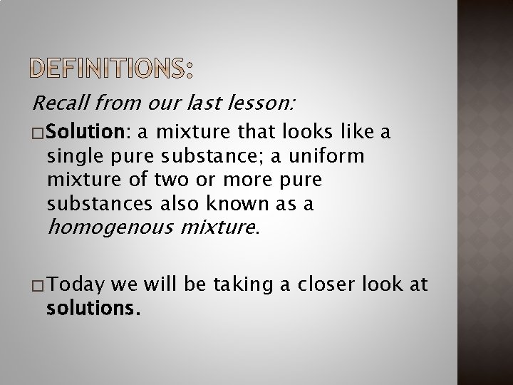 Grade 7 Science Pure Substances and Mixtures By