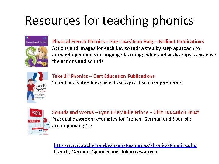 Teaching French Phonics in Primary School November 2014
