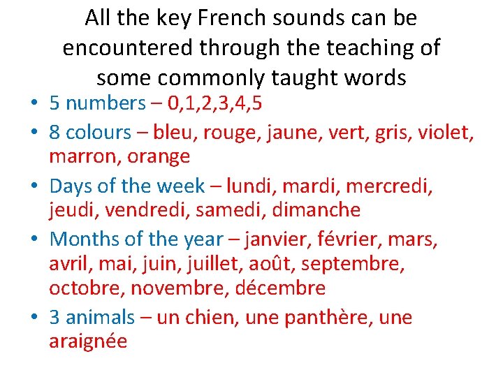 Teaching French Phonics in Primary School November 2014