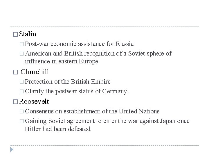 Post World War Politics TOK By Rowan Castellanos