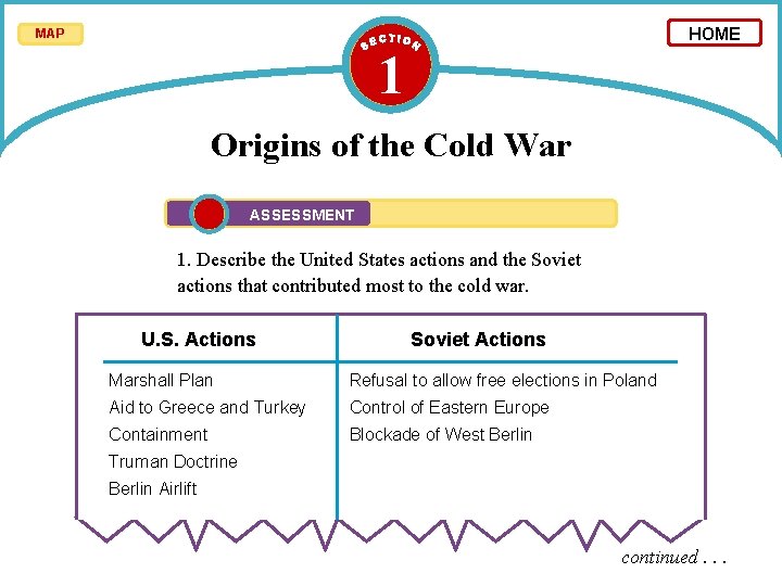 QUIT 18 Cold War Conflicts CHAPTER OBJECTIVE INTERACT