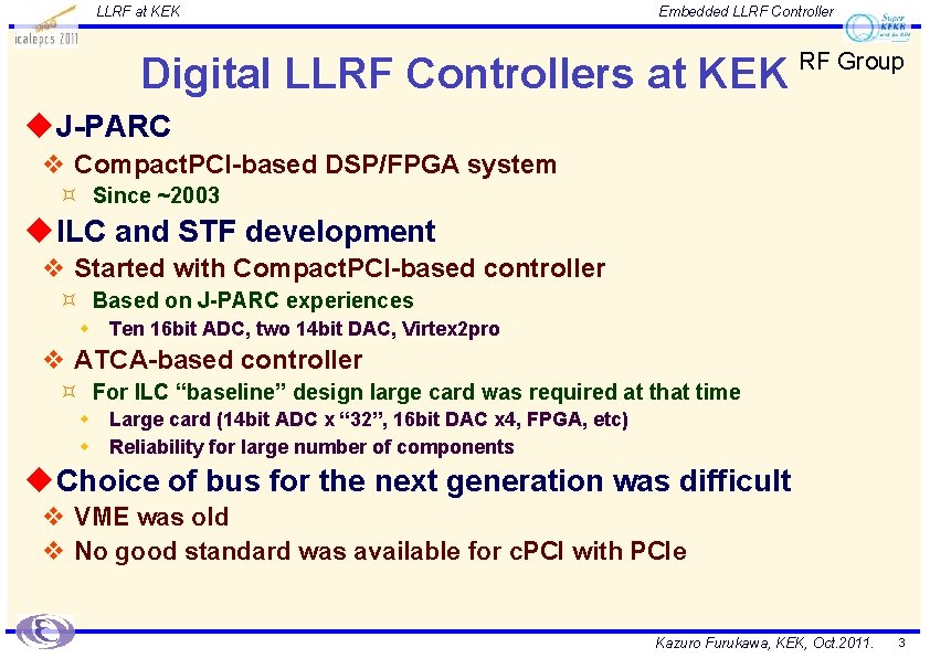 Embedded LLRF Controller kazuro furukawa kek jp Embedded
