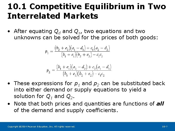 Chapter 10 General Equilibrium and Economic Welfare Capitalism