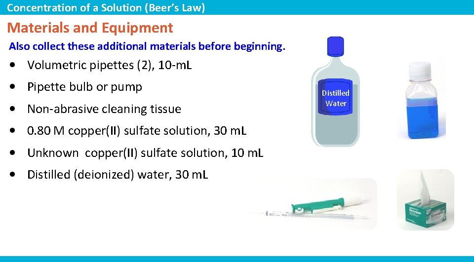 Concentration of a Solution Beers Law 012 10736