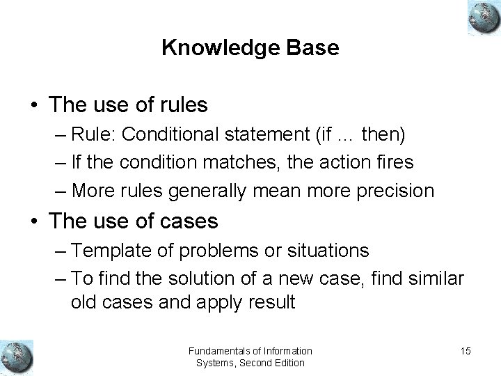 Specialized Business Information Systems Chapter 7 Fundamentals of