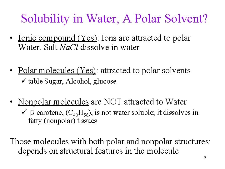 Solutions Edward Wen Learning Outcomes Solutions applying solubility