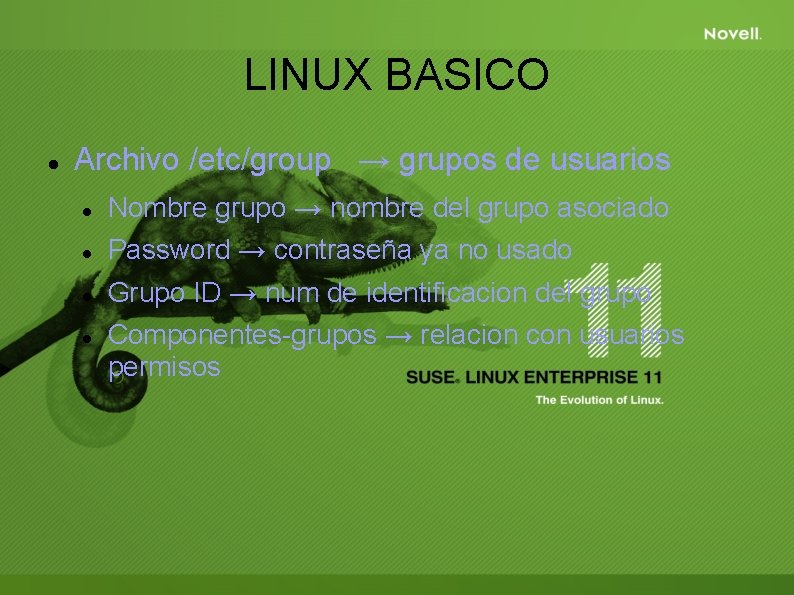 LINUX BASICO LINUX BASICO Archivos CONCEPTO DIRECTORIOS NOMBRES
