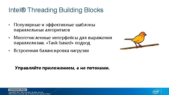 Intel Threading Building Blocks Parallel STL Optimization Notice