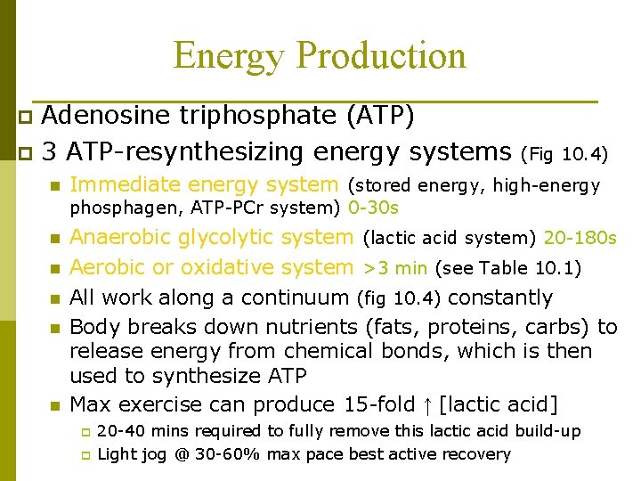 Exercise Metabolism Concepts Dr Suzan Ayers Western Michigan