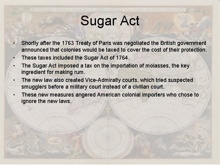 Causes of the American Revolution Standard b Explain