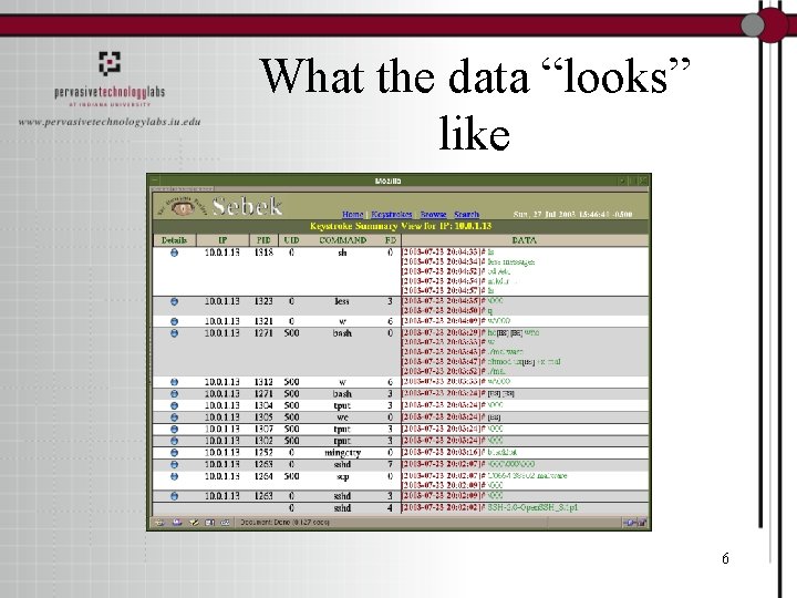 Honeynet Data Analysis A technique for correlating sebek