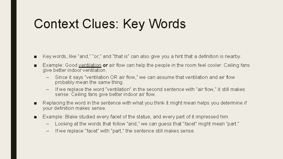 CONTEXT CLUES How to be a Reading Detective