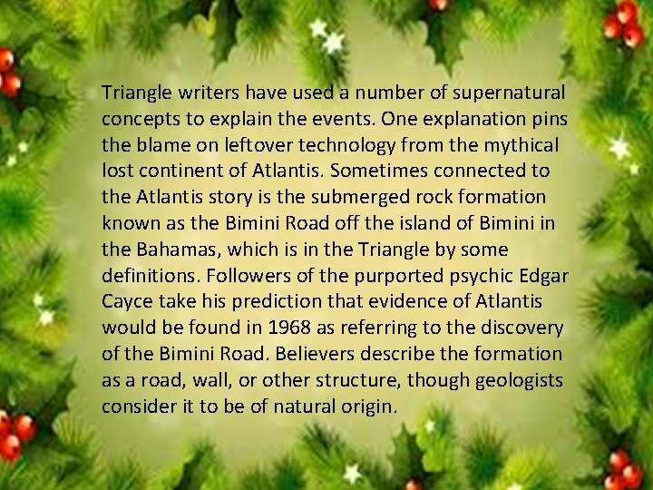 ENGLISH PPT Your text here The Bermuda Triangle