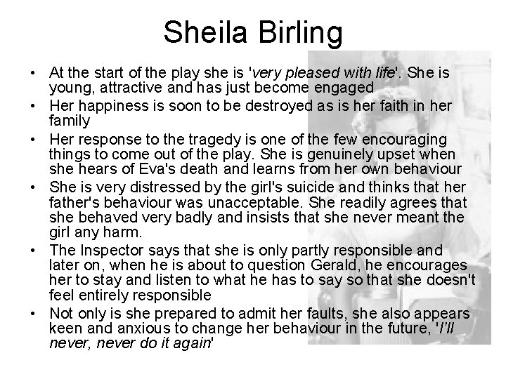 An Inspector Calls by J B Priestley Revision