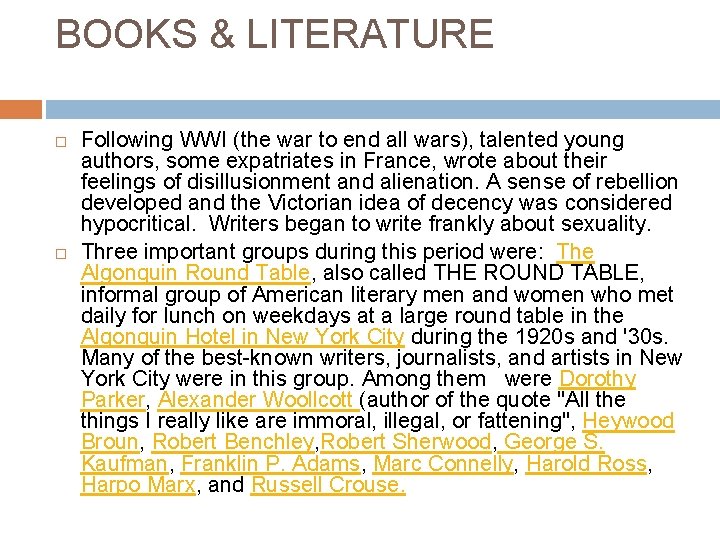 AMERICAN CULTURAL HISTORY 1920 1929 FACTS about this