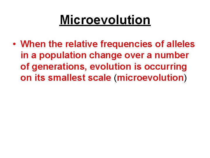 Evolution of Populations Georgia Performance Standards SB 5