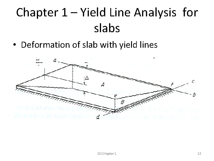 Chapter 1 Yield Line Analysis for slabs Dr