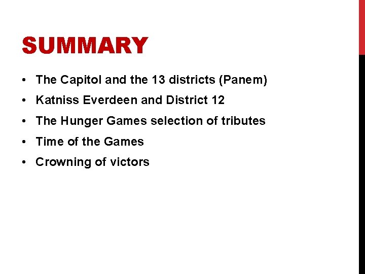 THE HUNGER GAMES FILM BY VLADIMIR BASTIDA OUTLINE