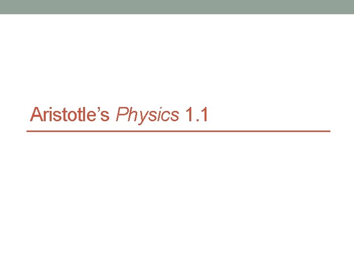 Introduction Contd Aristotles Metaphysics Begins 21 25 Metaphysics