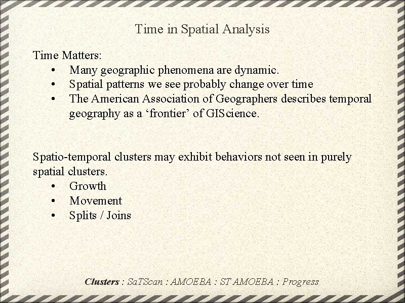 Spatio Temporal Cluster Detection Using Amoeba Jimmy Kroon