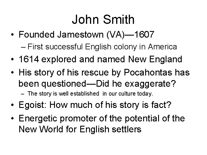 Beginnings to 1700 Background info in textbook pp