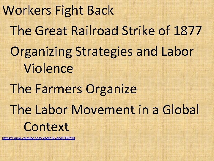 New Industrial and Labor Order 1877 1900 New