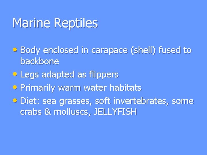 TETRAPODS Marine Reptiles Birds and Mammals Chapter 9