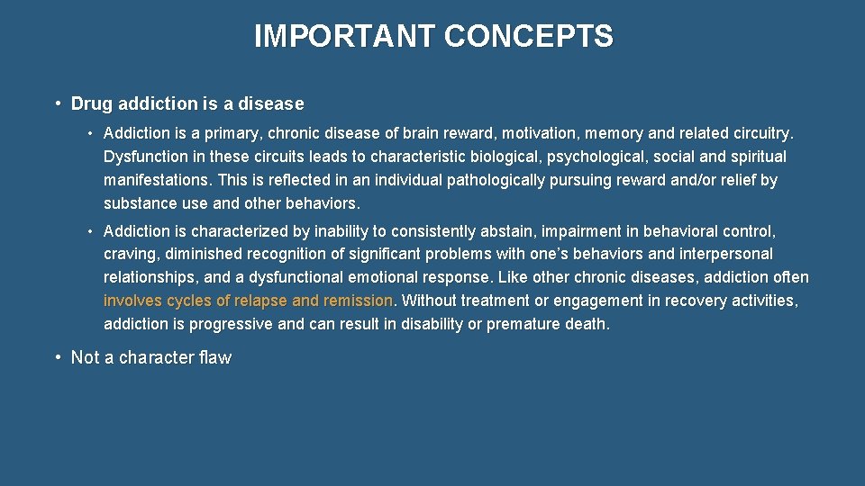 IDENTIFICATION AND BRIEF INTERVENTION FOR SUBSTANCE USE DISORDERS