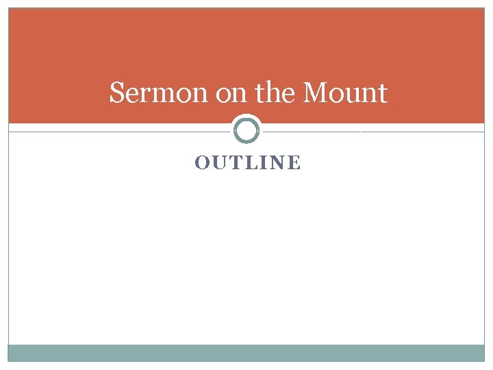 Sermon on the Mount Blessed are Poor in