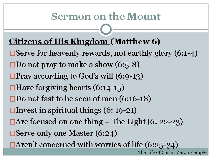 Sermon on the Mount Blessed are Poor in