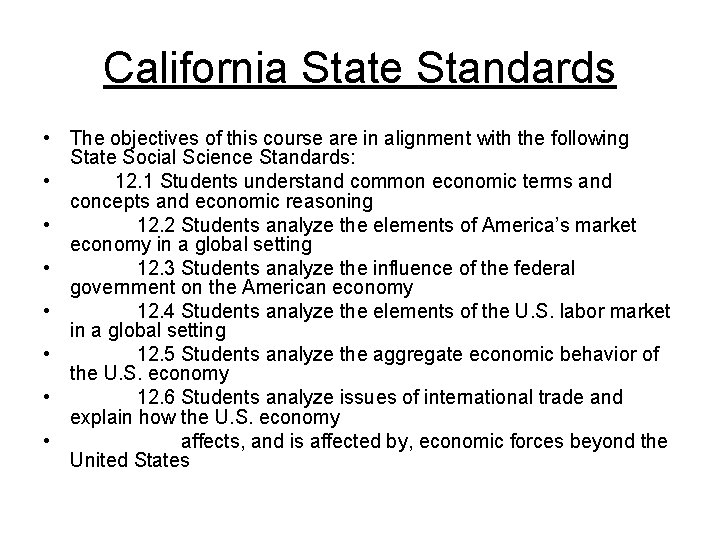 ECONOMICS SYLLABUS Mr Bruhnke San Pedro High School