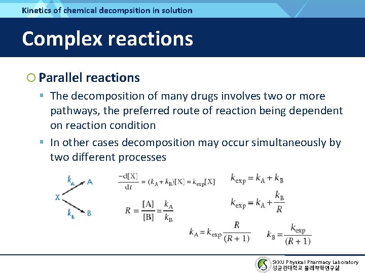 Chapter 14 Chemical Kinetics and Stability SKKU Physical