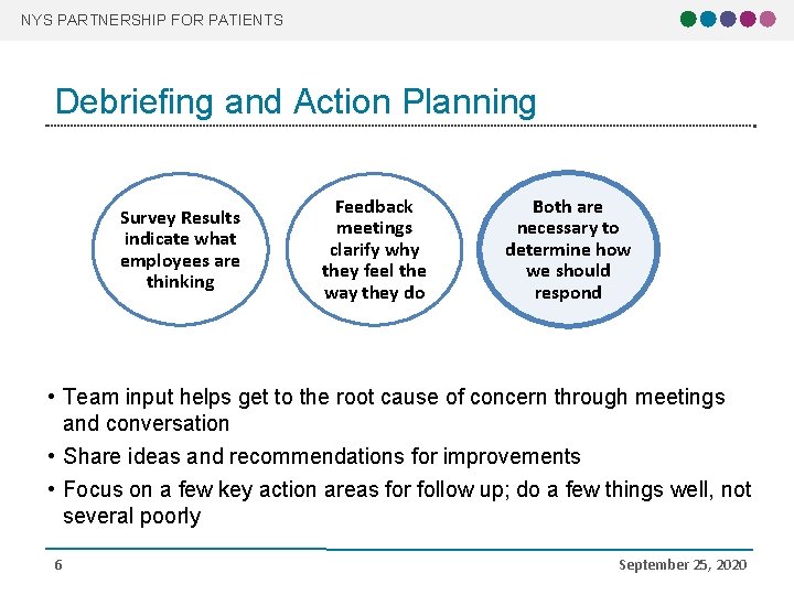 NYSPFP AHRQ Culture of Safety Survey Debrief Action