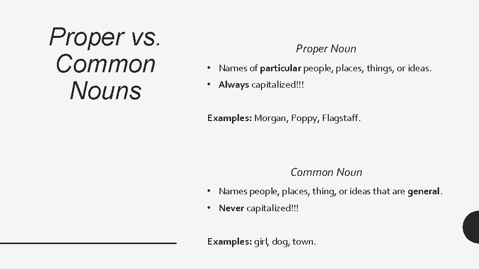 NOUNS The Basic Building Blocks of Grammar What