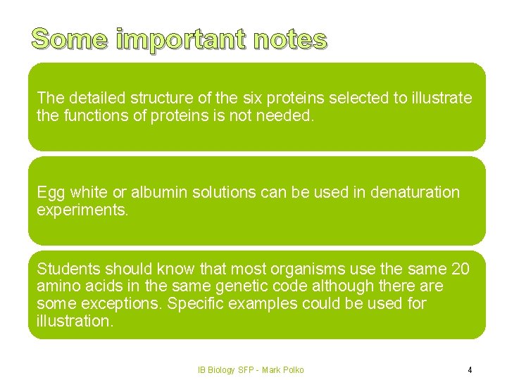 Topic 2 Molecular biology 2 4 Proteins IB