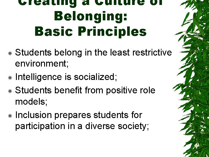 Parent Workshop Creating A Culture of Belonging Special