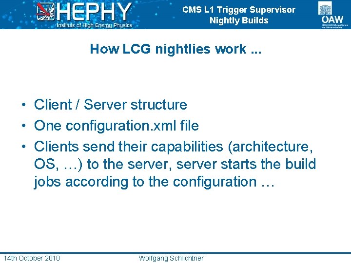 Nightly Build Script For The Level 1 Trigger