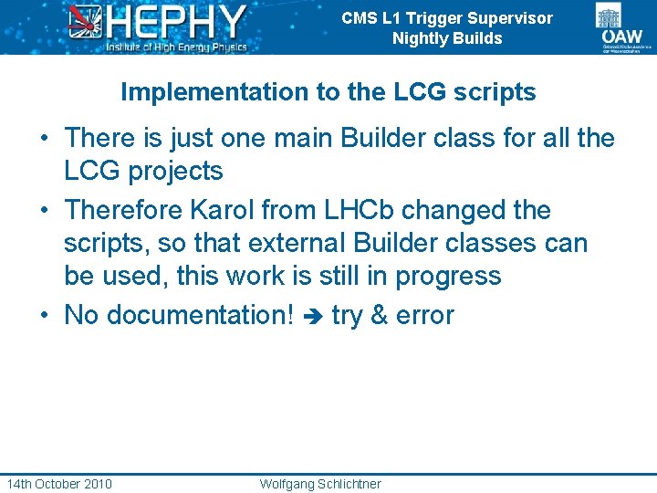 Nightly Build Script For The Level 1 Trigger