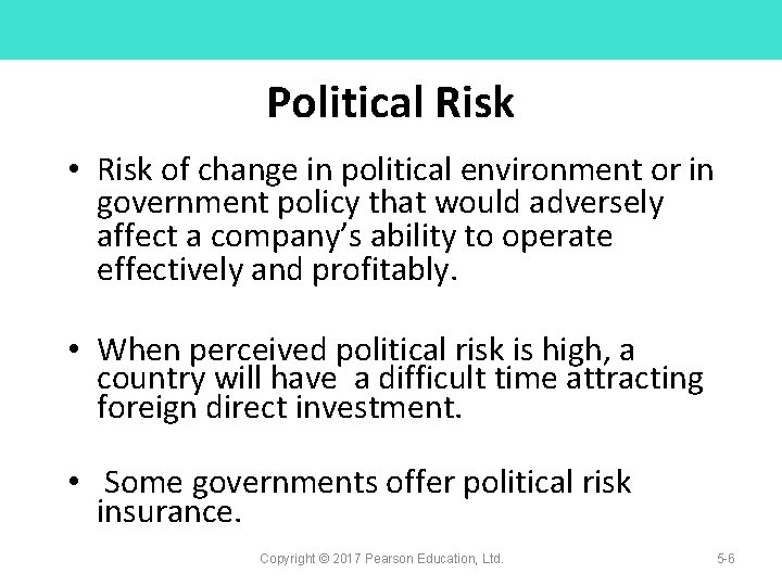 Political Legal and Regulatory Environments Chapter 5 Global