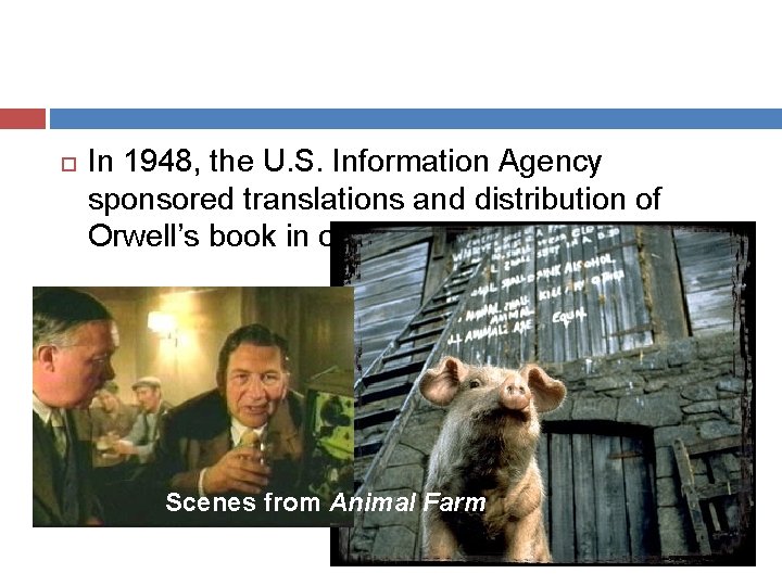 ANIMAL FARM By George Orwell The Russian Revolution