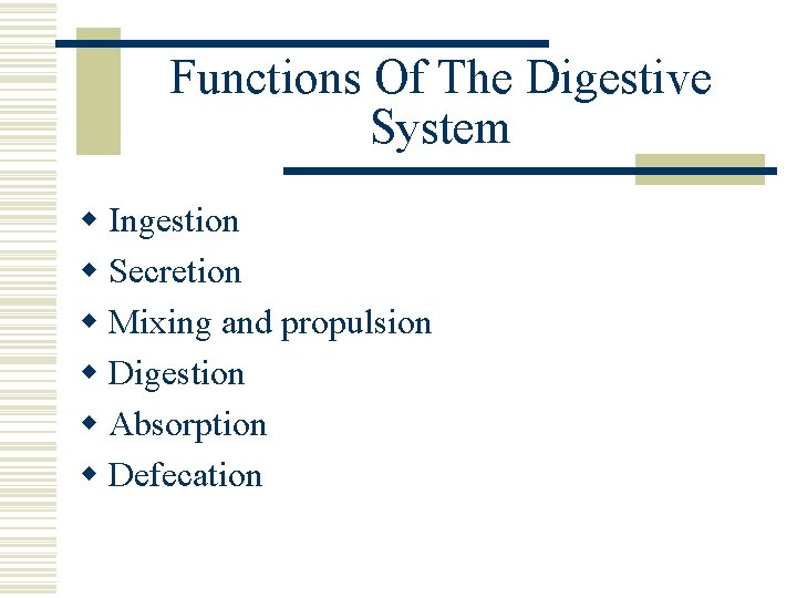 Digestive System Dr Michael P Gillespie Digestion Absorption